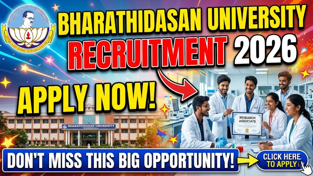 Bharathidasan University Recruitment 2026 Apply Research Associate Jobs